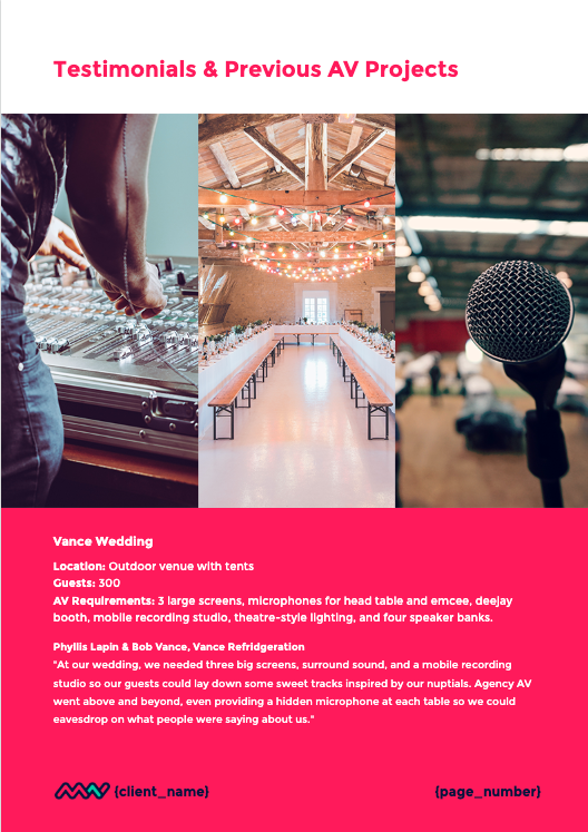 Audio Visual Proposal Template | Proposify